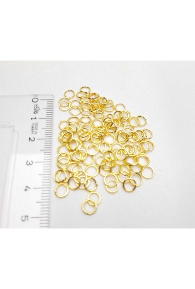 Be Beauty Altın Renginde 5 mm Metal Takı Halkası (100 Adet) Be Beauty Altın Renginde 5 mm Metal Takı Halkası (100 Adet)