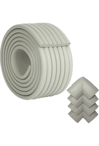 Evokids ( 2 Metre Çok Amaçlı Kenar + 4 Adet Köşe ) Gri Çok Amaçlı Kauçuk Kenar Koruyucu Evokids ( 2 Metre Çok Amaçlı Kenar + 4 Adet Köşe ) Gri Çok Amaçlı Kauçuk Kenar Koruyucu