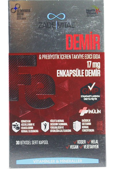 ZADE VİTAL DEMİR (IRON) 30 KAPSÜL