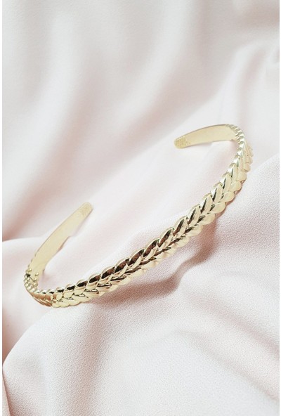 More & Else  Kadın Altın Renk Saç Örgüsü Model Taç