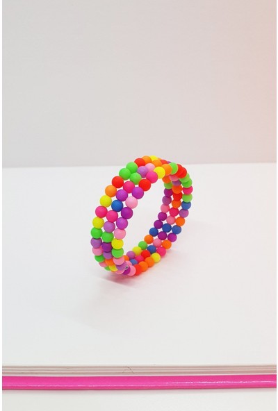 More & Else Çocuk Karışık Renk Üç Sıra Boncuklu Bilezik