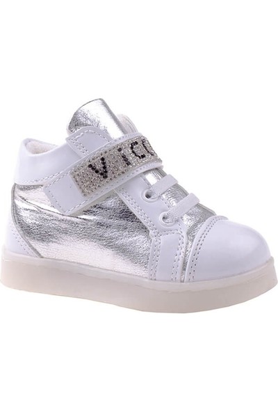 Vicco Disco 22-25 Kız Çocuk Işıklı Taban Beyaz Spor Bot