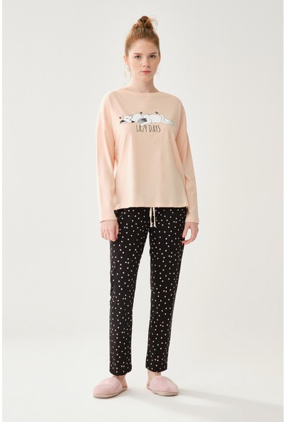 Dagi Pembe Pijama Takımı-Pem