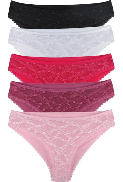 Sensu Kadın Önü Dantelli Külot 5 Li Paket Set - Kts3005 Sensu Kadın Önü Dantelli Külot 5 Li Paket Set - Kts3005
