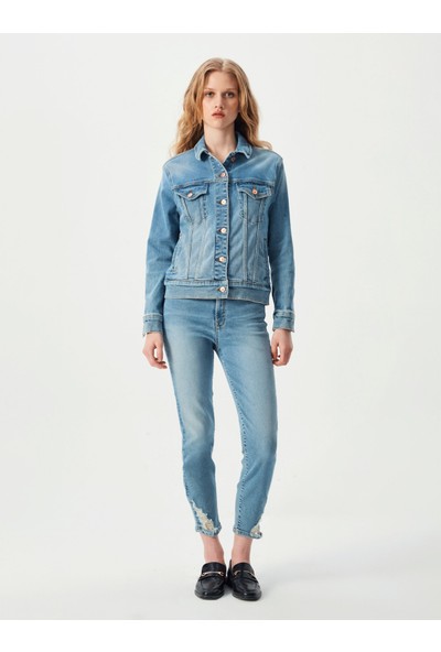 Ltb Mona Colton Wash Kadın Jean Ceket