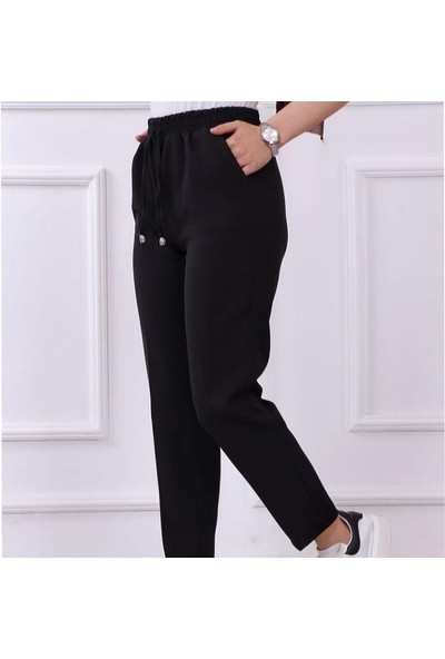Lucia Fashion Kadın Siyah Dar Paça Cep Detaylı Dabıl Kumaş Pantolon Lucia Fashion Kadın Siyah Dar Paça Cep Detaylı Dabıl Kumaş Pantolon