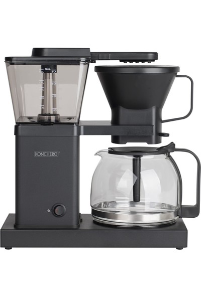 Konchero Preciso Siyah Alüminyum Filtre Kahve Makinesi