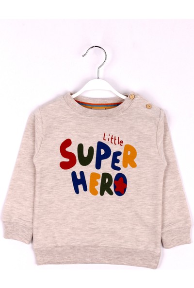 Cansın Mini Erkek Bebek Super Hero Baskı Sweatshirt 6-36 Ay 10667 Cansın Mini Erkek Bebek Super Hero Baskı Sweatshirt 6-36 Ay 10667