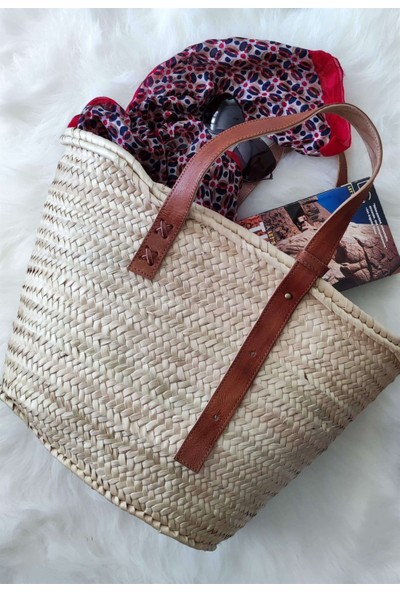 Marakeş Pazarı Palmiye Mont Blanc Çantası - Orta Boy