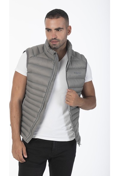 1001 Mont Erkek Gri Kapüşonsuz Dolgulu Fermuarlı Termal Astarlı Su Itici Şişme Yelek 9591 1001 Mont Erkek Gri Kapüşonsuz Dolgulu Fermuarlı Termal Astarlı Su Itici Şişme Yelek 9591