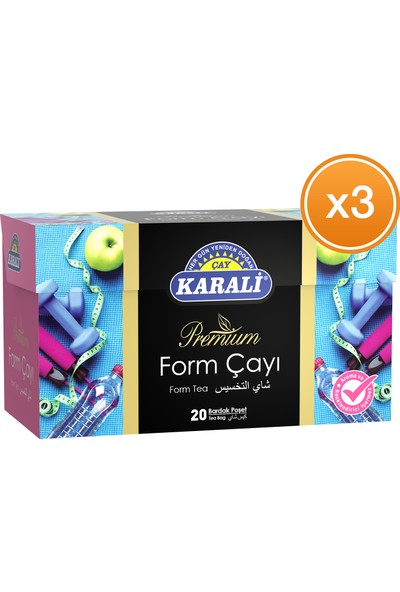 Karali Çay Karali Premium Bardak Poşet Form Çayı 20'li x 3 Paket Karali Çay Karali Premium Bardak Poşet Form Çayı 20'li x 3 Paket