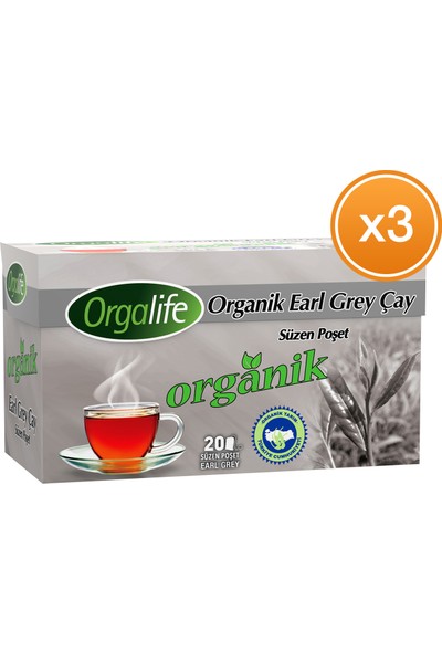 Orgalife Organik Bardak Poşet Earl grey 20'li x 3 Paket Orgalife Organik Bardak Poşet Earl grey 20'li x 3 Paket