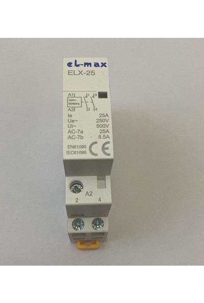 Elmax 25AMPER Sesiz Kontaktör (Aydınlatma Kontaktörü)2no 220V Bobinli Elmax 25AMPER Sesiz Kontaktör (Aydınlatma Kontaktörü)2no 220V Bobinli