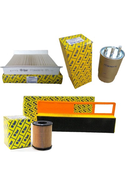 Opar Fiat Linea 1.3 Euro5 Multijet Filtre Bakım Seti Hava + Yağ + Yakıt + Polen 4'lü Set [Dizel Araçlar Için ]
