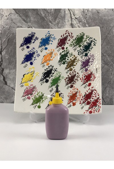 Çini Seramik Boyaları Kabartma Hazır Çini Seramik Boyası Pembe Kobalt