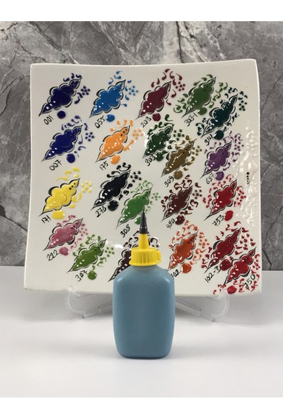 Çini Seramik Boyaları Kabartma Hazır Çini Seramik Boyası Açık Turkuaz