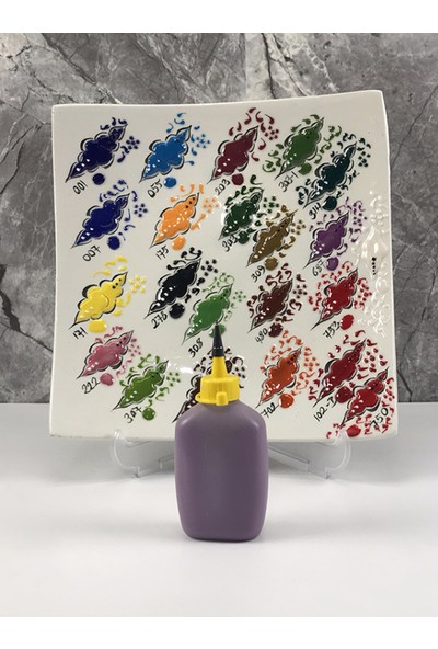 Çini Seramik Boyaları Kabartma Hazır Çini Seramik Boyası Lila Çini Seramik Boyaları Kabartma Hazır Çini Seramik Boyası Lila