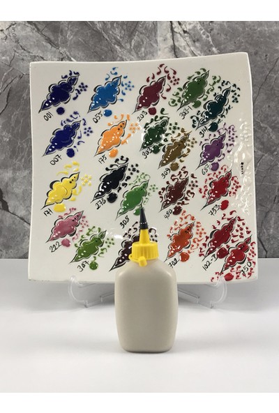 Çini Seramik Boyaları Kabartma Hazır Çini Seramik Boyası Beyaz