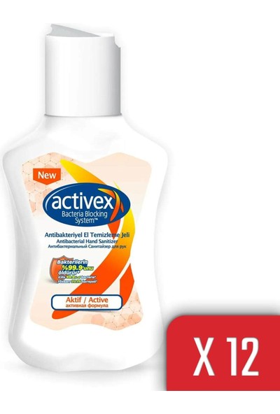 Activex Antibakteriyel Dezenfektan El Temizleme Jeli Aktif 100 ml 12'li
