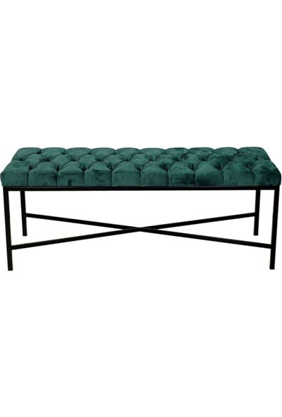 İron Çelik Ironcelik Bench & Puf Koyu Yeşil Kapitone Kumaş ve Mat Siyah Statik Boya Metal Ayaklar IRONCELIK01905 İron Çelik Ironcelik Bench & Puf Koyu Yeşil Kapitone Kumaş ve Mat Siyah Statik Boya Metal Ayaklar IRONCELIK01905