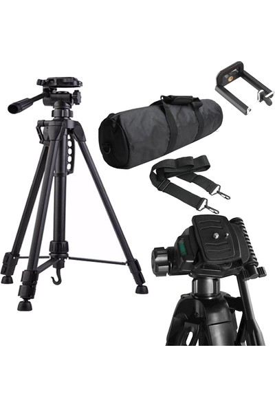 Fototek WT-3570 Üniversal Model 170CM Dslr Tripod 5 kg Kapasite Telefon Tutucu Hediye Fototek WT-3570 Üniversal Model 170CM Dslr Tripod 5 kg Kapasite Telefon Tutucu Hediye