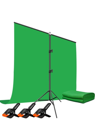 Ada Greenbox Green Screen Yeşil Fon Perde 1.5X2M + Tek Ayaklı Fon Standı+3 Adet Mandal Hediye+ Ada Greenbox Green Screen Yeşil Fon Perde 1.5X2M + Tek Ayaklı Fon Standı+3 Adet Mandal Hediye+