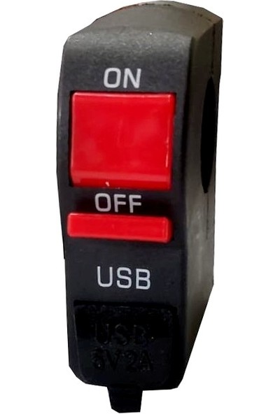 Monero Motosiklet Sis Far Düğmesi USB Çıkışlı