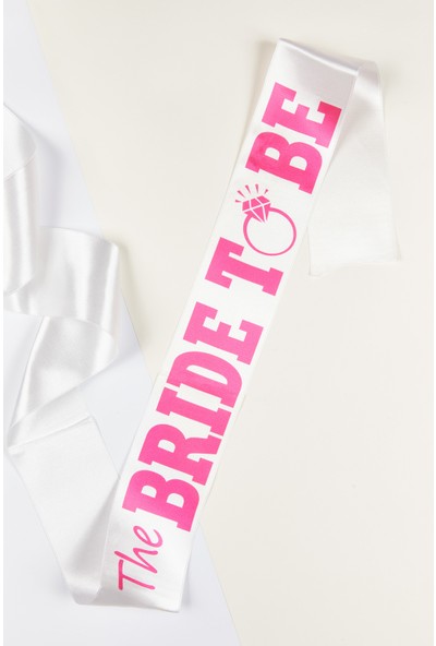 OLEG CASSINI TR Saten Bekarlığa Veda Kuşağı Bride To Be Yazılı