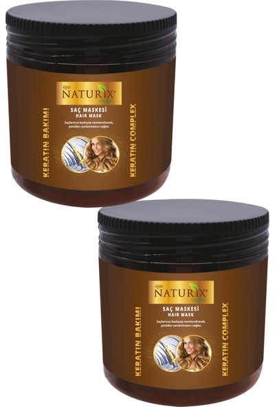 Naturix Brezilya Fönü Bakım Maskesi 2'li Doğal Keratin Bakımı 500 ml Naturix Brezilya Fönü Bakım Maskesi 2'li Doğal Keratin Bakımı 500 ml