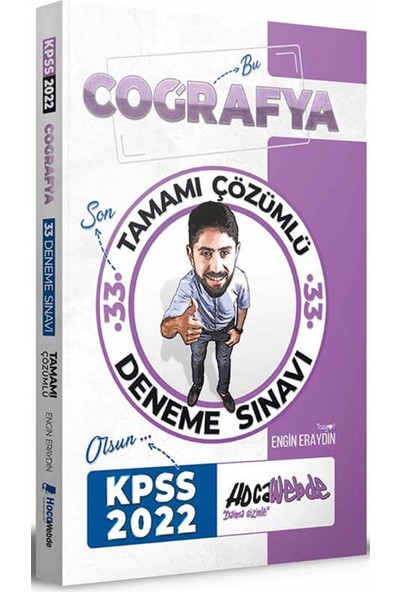 Hocawebte Yayınları 2022 KPSS Coğrafya Tamamı Çözümlü 33 Deneme