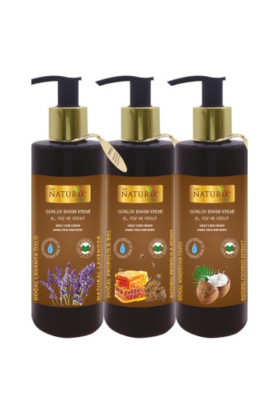 Naturix Doğal Propolis & Bal Özlü - Lavanta - Hindistan Cevizi 250 ml Nemlendirici El - Yüz - Vücut Kremi Naturix Doğal Propolis & Bal Özlü - Lavanta - Hindistan Cevizi 250 ml Nemlendirici El - Yüz - Vücut Kremi