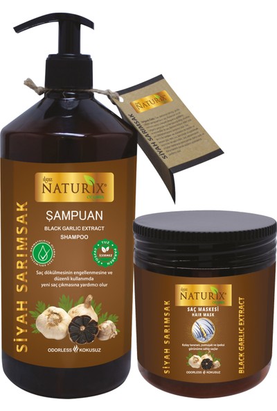 Naturix Tuzsuz Saç Dökülmesine Karşı Şampuan 600 ml + Saç Maskesi 500 ml Naturix Tuzsuz Saç Dökülmesine Karşı Şampuan 600 ml + Saç Maskesi 500 ml