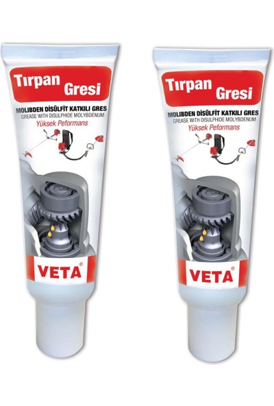 Veta Tırpan Gres Yağı 150 Gr. Yüksek Isı +200° 2 Adet Veta Tırpan Gres Yağı 150 Gr. Yüksek Isı +200° 2 Adet
