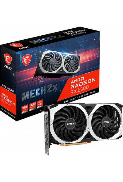 MSI RADEON RX 6600 MECH 2X 8G 6600 8GB GDDR6 Ekran Kartı MSI RADEON RX 6600 MECH 2X 8G 6600 8GB GDDR6 Ekran Kartı