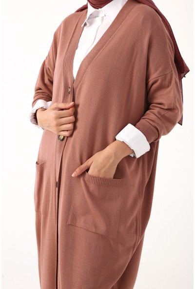 Ekrumoda Uzun Triko Hırka