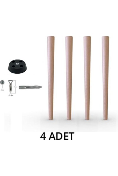 İon Sehpa Ayağı - Sandalye - Zigon Ayağı Için 4'lü Konik Ayak Seti 45 cm Düz Bağlantı Aparatı ile Birlikte! İon Sehpa Ayağı - Sandalye - Zigon Ayağı Için 4'lü Konik Ayak Seti 45 cm Düz Bağlantı Aparatı ile Birlikte!
