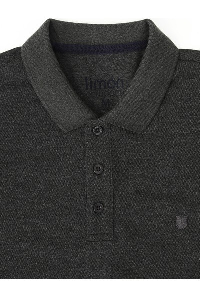 Limon Kısa Kollu Pamuklu Düz Erkek Polot-Shirt