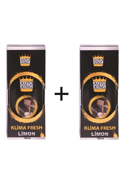 Auto King Klima Fresh Bombası İkili Paket Limon 150 ml Auto King Klima Fresh Bombası İkili Paket Limon 150 ml