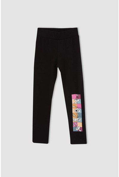 DeFacto Kız Çocuk Looney Tunes Lisanslı Regular Fit Uzun Tayt W1776A621WN