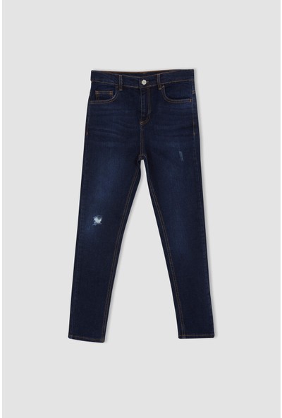 DeFacto Erkek Çocuk Slim Fit Yırtık Detaylı Jean Pantolon W3466A621WN