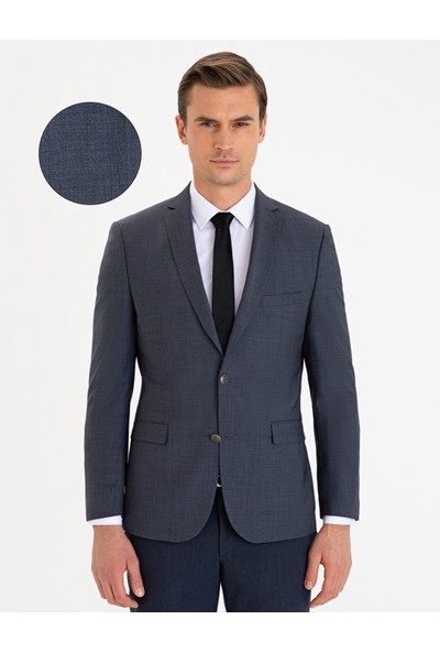 Pierre Cardin Koyu Mavi Slim Fit Ceket 50236688-VR032