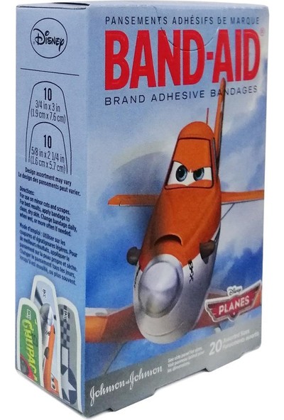 Band Aid Planes Yara Bandı 20 Adet Karışık Ölçü