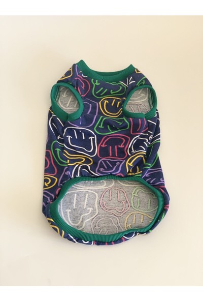 Aria Pet Butik Köpek Desenli Penye Kolsuz Sweat