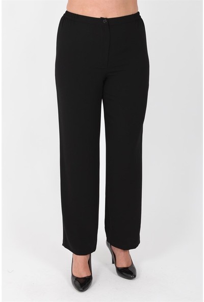 Ladıes Fırst Büyük Beden 3570 Siyah Klasik Dar Paça Pantolon Krep Kumaş Ladıes Fırst Büyük Beden 3570 Siyah Klasik Dar Paça Pantolon Krep Kumaş