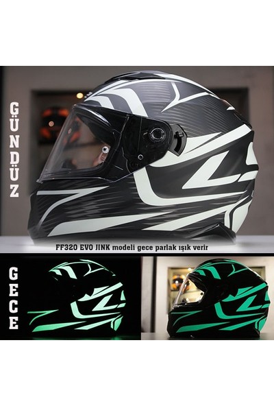 Ls2 Stream Evo Jınk Mat Siyah-Reflektörlü Kask 2Xl Ls2 Stream Evo Jınk Mat Siyah-Reflektörlü Kask 2Xl