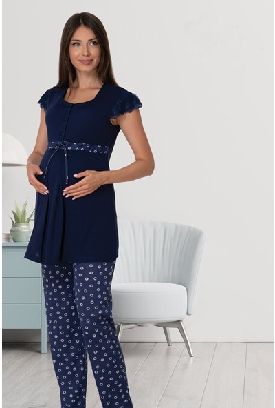 Effort Pijama Effortt Dantel Detaylı Lohusa Pijama Takımı Effort Pijama Effortt Dantel Detaylı Lohusa Pijama Takımı