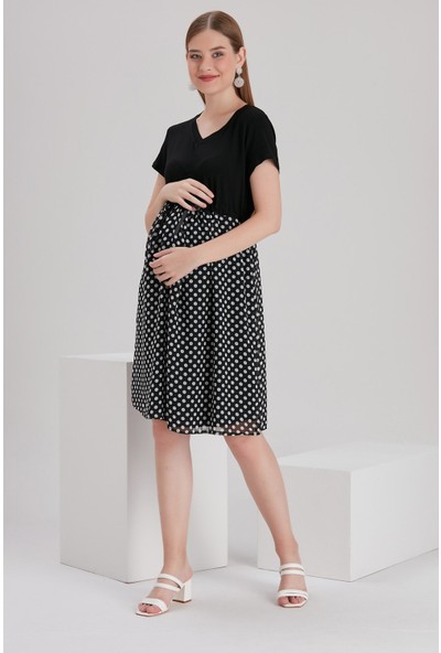 Trendy Endam Şifon Konbinli Hamile Elbise Trendy Endam Şifon Konbinli Hamile Elbise