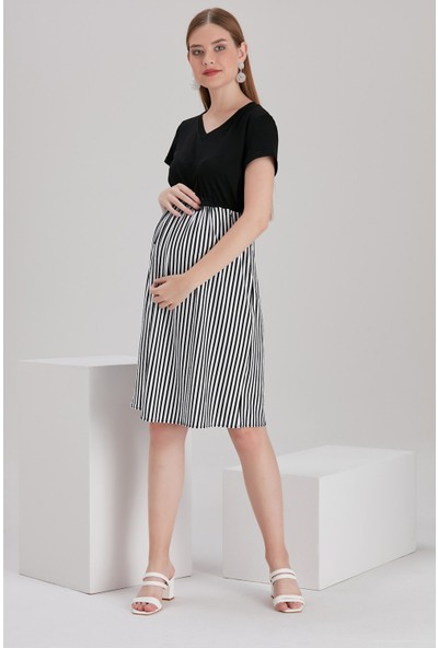 Trendy Endam Şifon Konbinli Hamile Elbise Trendy Endam Şifon Konbinli Hamile Elbise