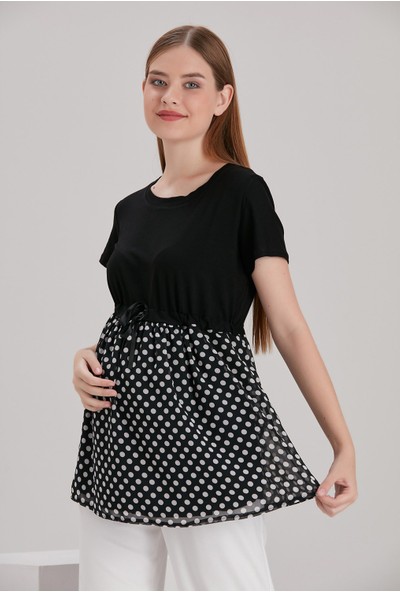 Trendy Endam Hamile Şifon Konbinli Bluz Trendy Endam Hamile Şifon Konbinli Bluz