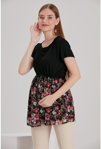 Trendy Endam Hamile Şifon Konbinli Bluz Trendy Endam Hamile Şifon Konbinli Bluz